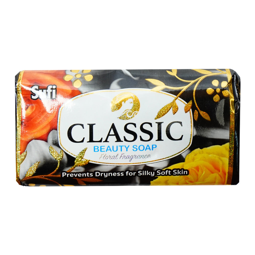 SUFI CLASSIC BEAUTY SOAP FLORAL FRAGRANCE BLACK 130 GM – Al-Fatah